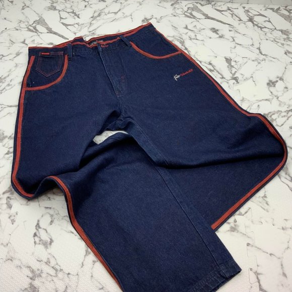 FUBU | Jeans | Mens Fubu Streetwear Blue Wide Leg Denim Pants Nwt ...